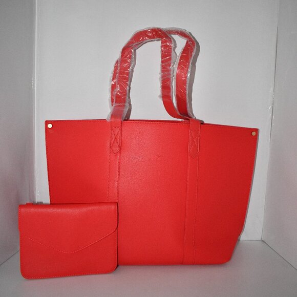 thirty-one | Bags | Thirty One Signature Tote In Coastal Red Smooth ...